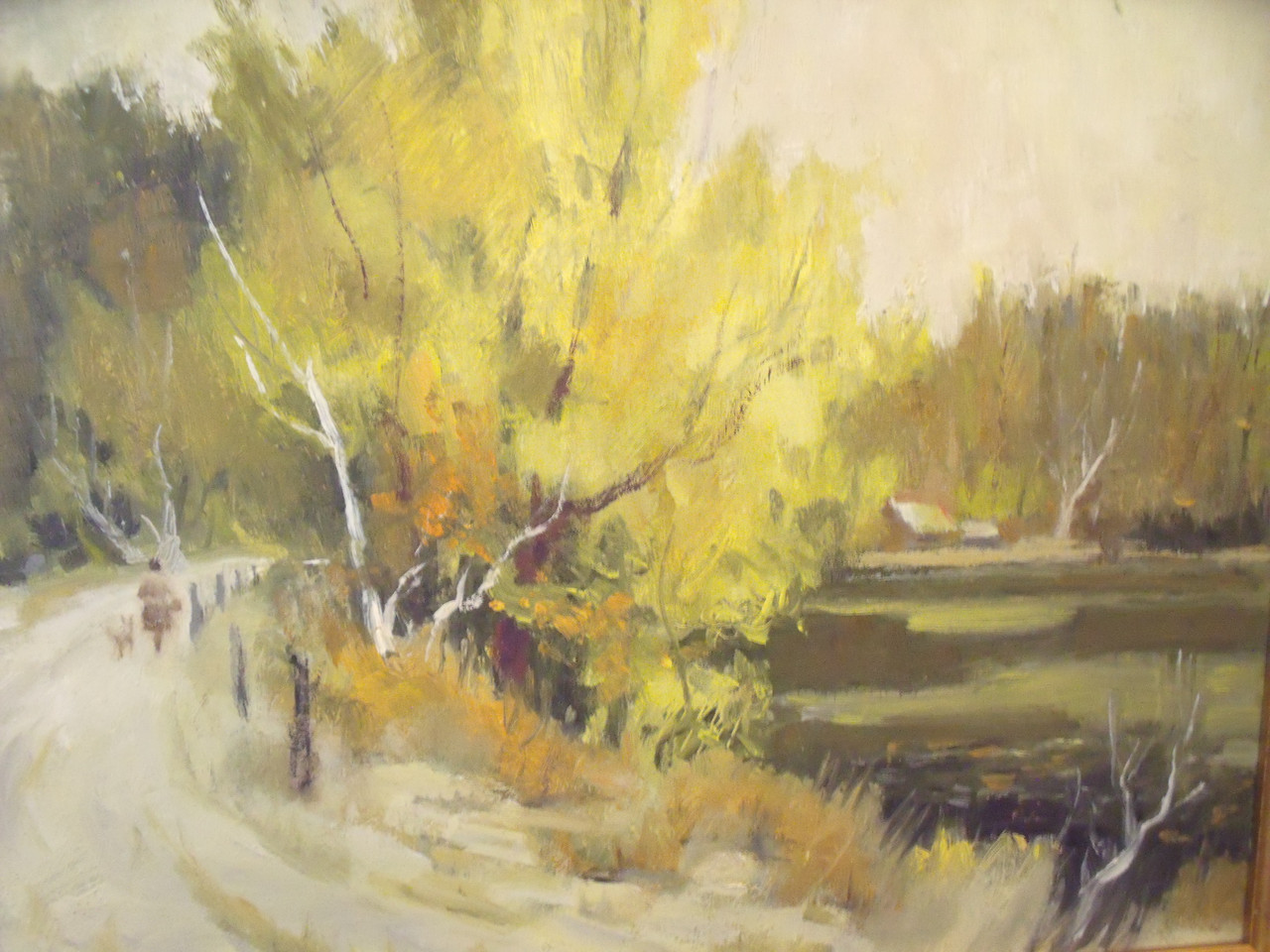 HARRY BARTON (1908-2001 NYC): "The Glory Of Fall" Oil Painting Framed ...
