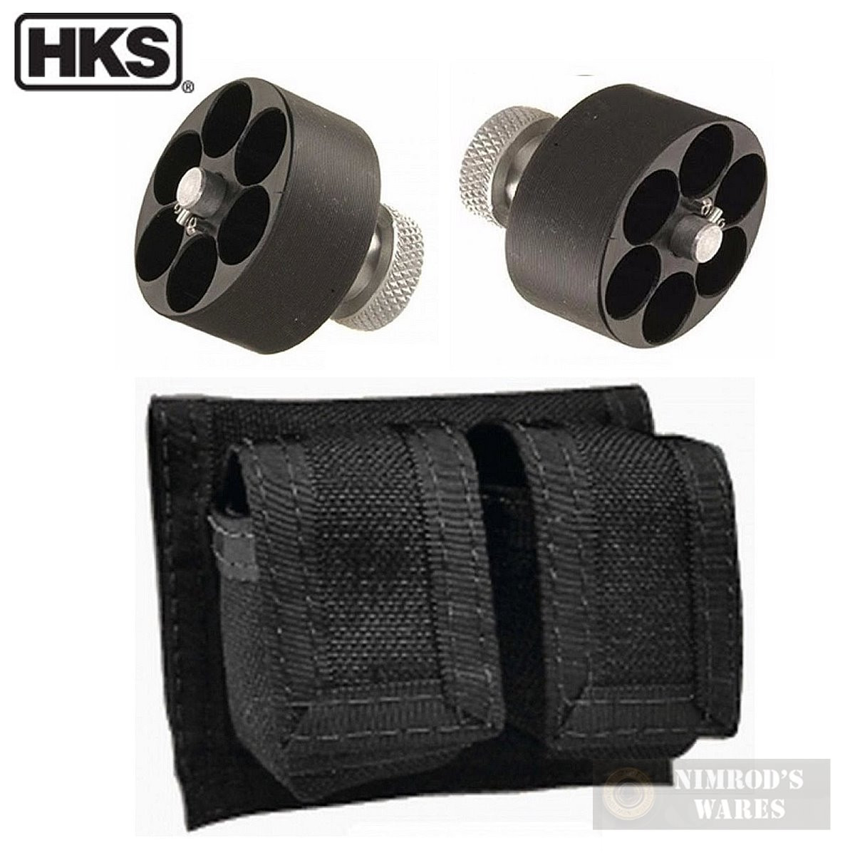 Two HKS 10A Speedloaders .38.357 S&W Dan Wesson Charter Taurus + Pouch ...