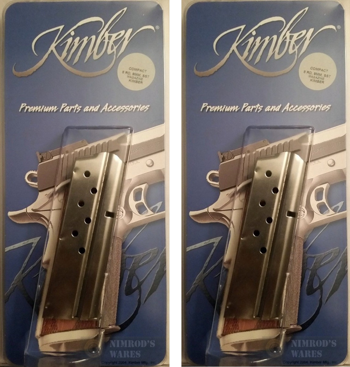 Kimber 1000139A 2-PACK 1911 9mm 8Rd Magazines Compact/Ultra/Colt ...