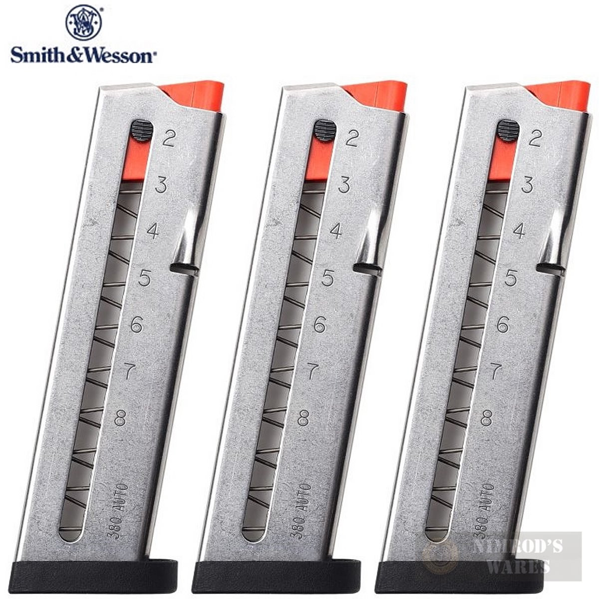S&W Smith & Wesson SHIELD 380 EZ MAGAZINE 3-PACK 8 Rounds 3008882 ...
