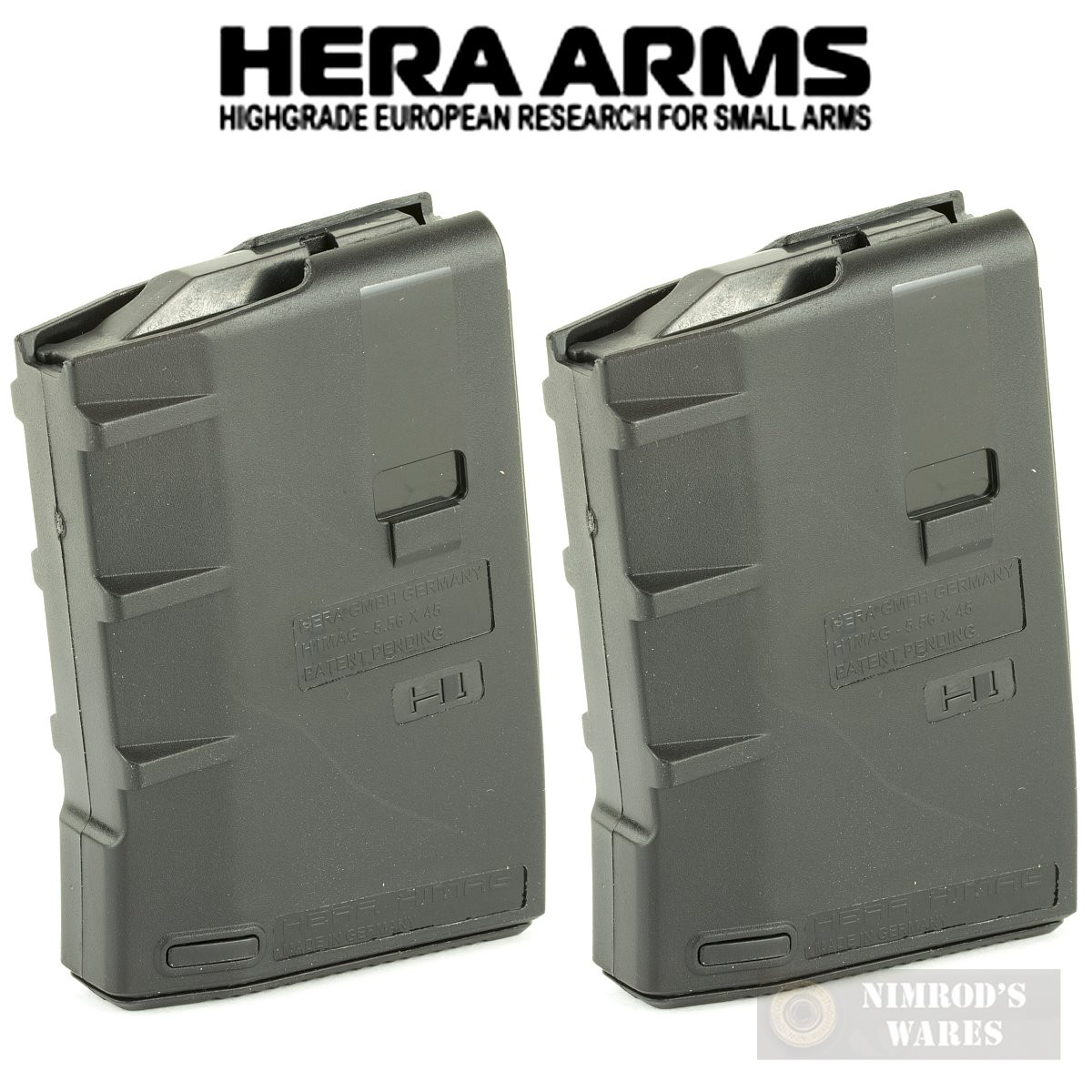 HERA H1 Gen 2 AR-15 M4 Magazine 2-PACK 5.56 .223 10 ROUNDS 13.13.B ...