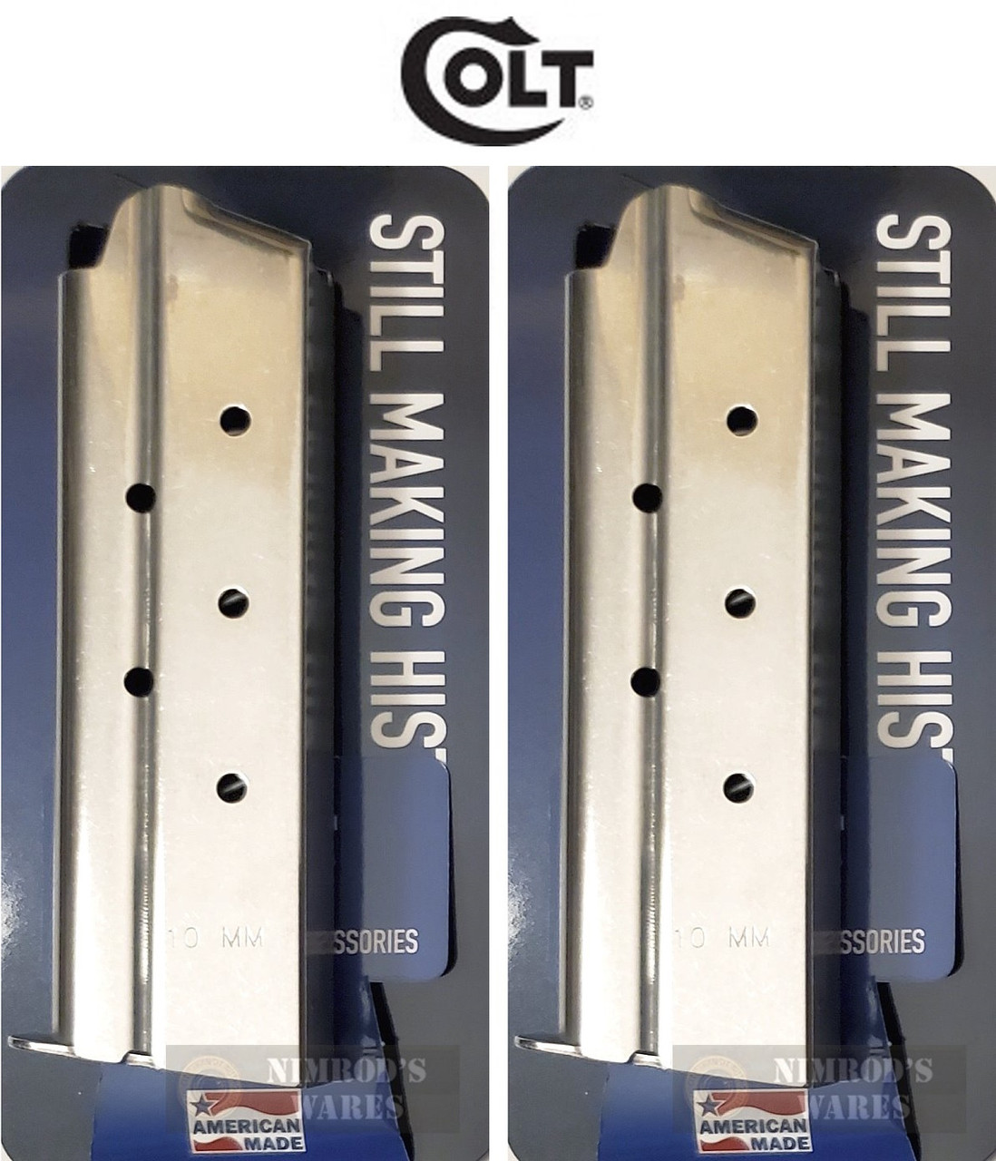 Colt 1911 Delta ELITE 10mm 8 Round MAGAZINE 2-PACK SS SP573421 ...