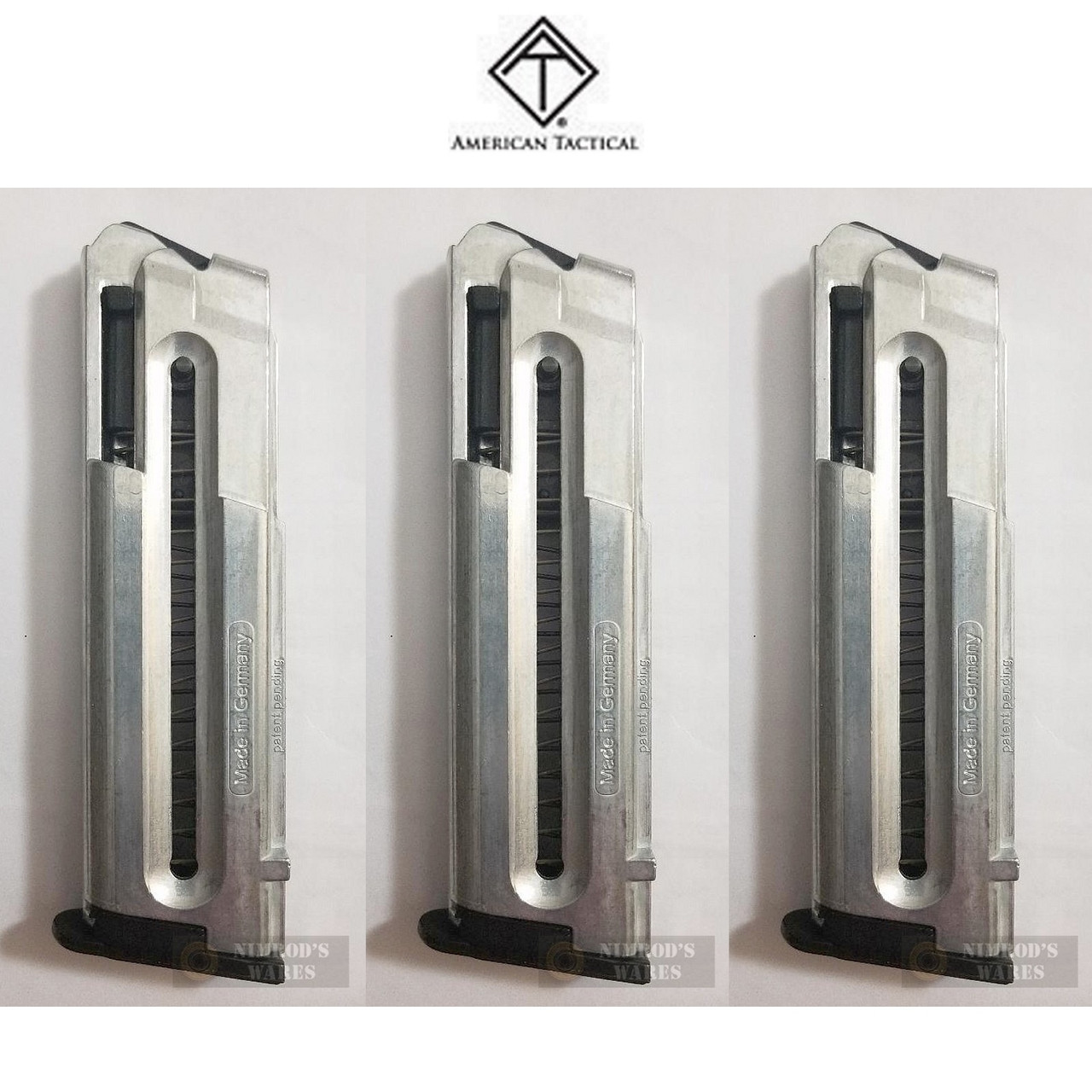 ATI GSG 1911 922 .22LR 10 Round Magazine 3-PACK Unblued GERMM1911 ...