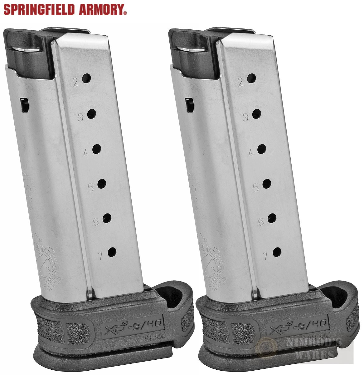 Springfield XD-S MOD.2 .40SW 7 Round MAGAZINE 2-PACK XDS MOD2 XDSG04071 ...