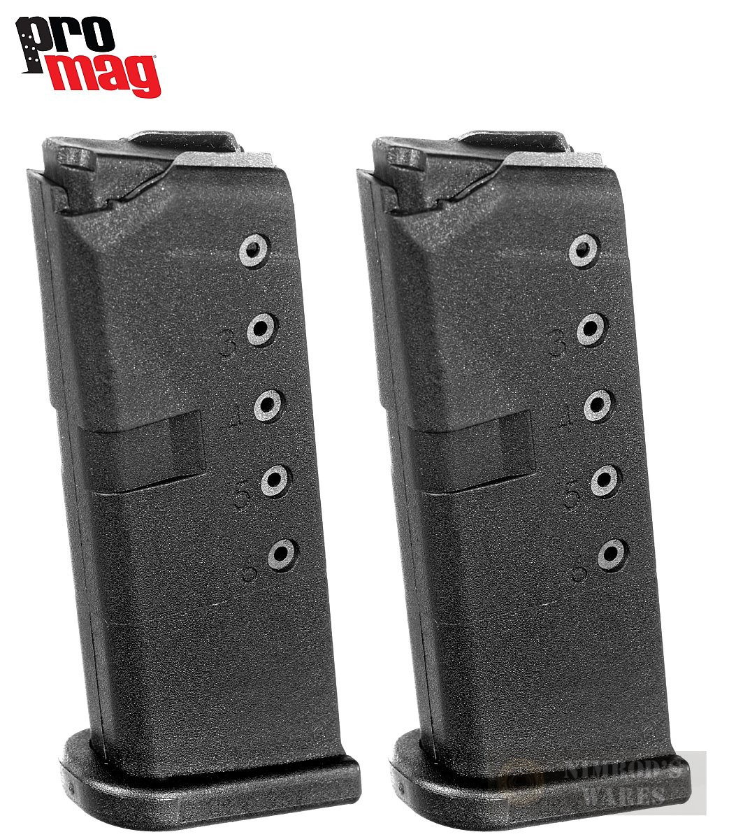ProMag GLOCK 42 G42 .380ACP 6 Round MAGAZINE 2-PACK GLK10 ...