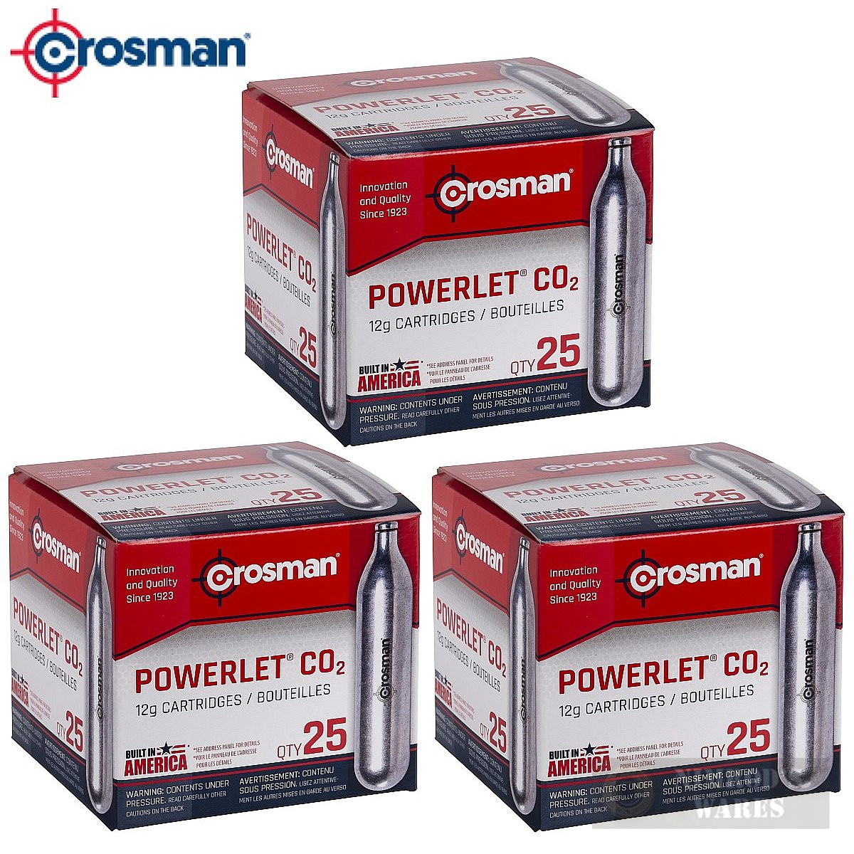Crosman POWERLET CO2 CARTRIDGES 75-Count 12g Airgun Airsoft 2311 - NimrodsWares.com