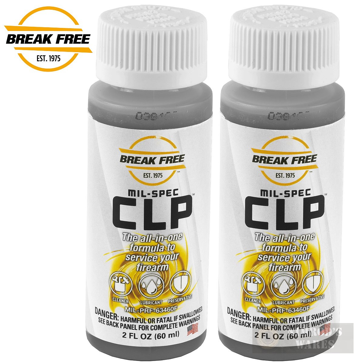 Break Free CLP Clean Lubricate Preserve Firearms 2 oz CLP-20 2-PACK ...