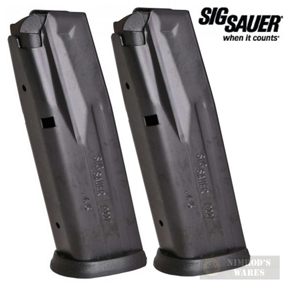 Sig Sauer P227 .45 ACP 10 Round MAGAZINE 2-PACK MAG-227-45-10 OEM ...