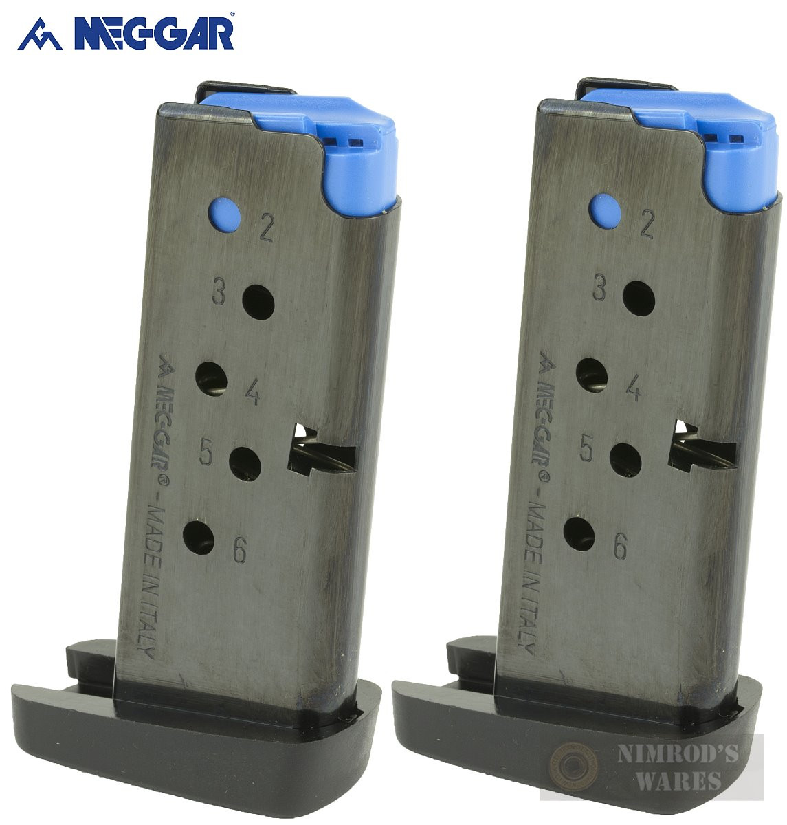 Mec-Gar TAURUS PT738 TCP .380 ACP 6 Round MAGAZINE 2-PACK MGPT7386B ...