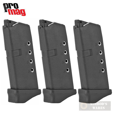 ProMag GLOCK 43 G43 9mm 6 Round MAGAZINE 3-PACK GLK12 - NimrodsWares.com