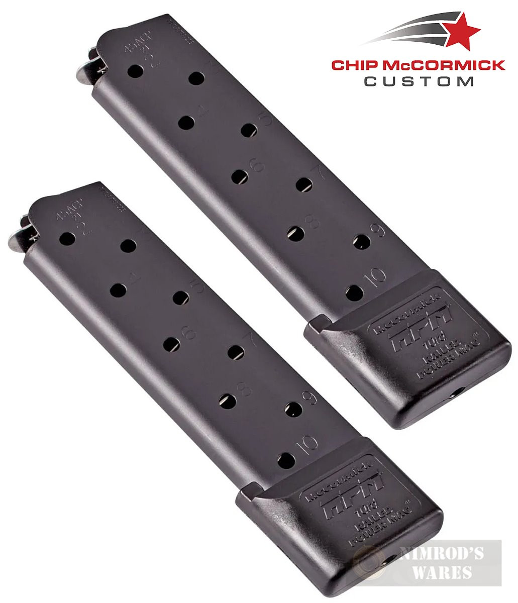 CMC 1911 Gov't RAILED Power Mag .45ACP 10 Round MAGAZINE 2-PACK M-RPM ...