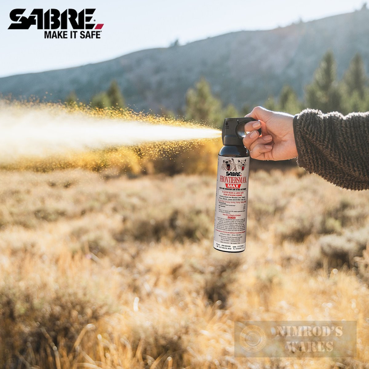 Sabre Frontiersman Max BEAR & MOUNTAIN LION SPRAY 7.9 oz 40ft FBADX-03 ...