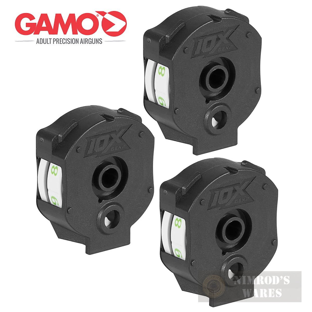 GAMO Gen2 10X Quick-Shot MAGAZINE 3-PACK .22 10 Rds Fusion & Maxxim ...
