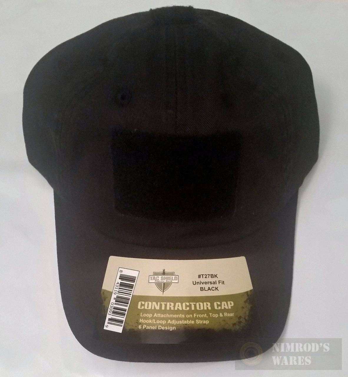 Tac Shield Government Contractor Cap 3 Loops BLK T27BK - Nimrod's Wares