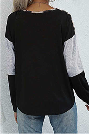 Leopard Print Open Chest Tunic Top - My Wooden Hanger