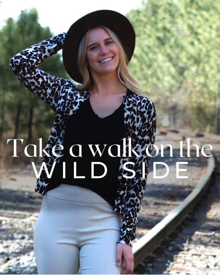 Snow Leopard Cardigan - My Wooden Hanger