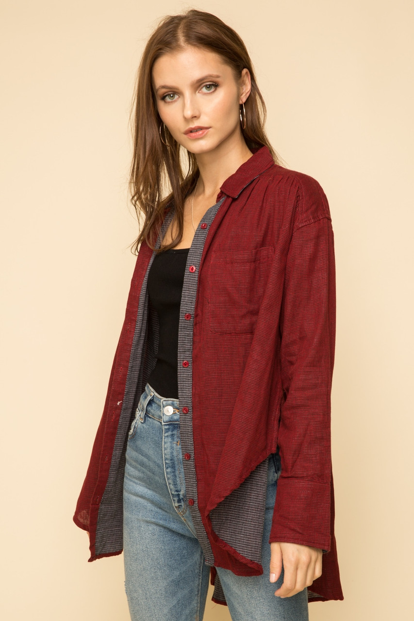 Oversized Button-Down Shirt | My Wooden Hanger