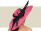 BERNADETTE HAT - Lipstick Pink and Black - Gold Coast Couture