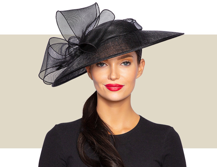 Black Funeral Hats For Women