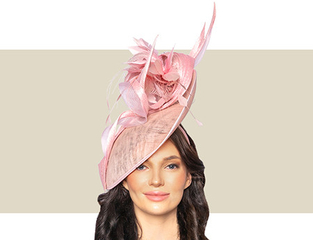 CAROLINE HEADPIECE - Light Pink - Gold Coast Couture