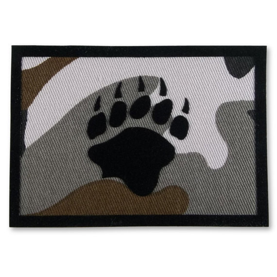 Camo Bear Paw Iron-On Patch - Camouflage Bear Claw Applique Patch - Nish Gear