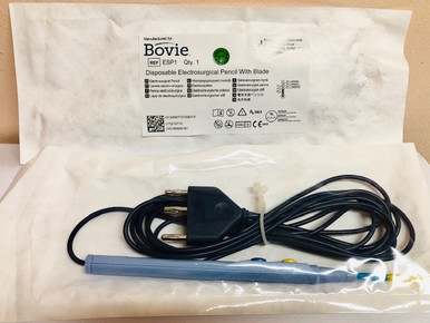 Bovie, ESP1, Sterile, Disposable, Electrosurgical, Pencil, with, blade