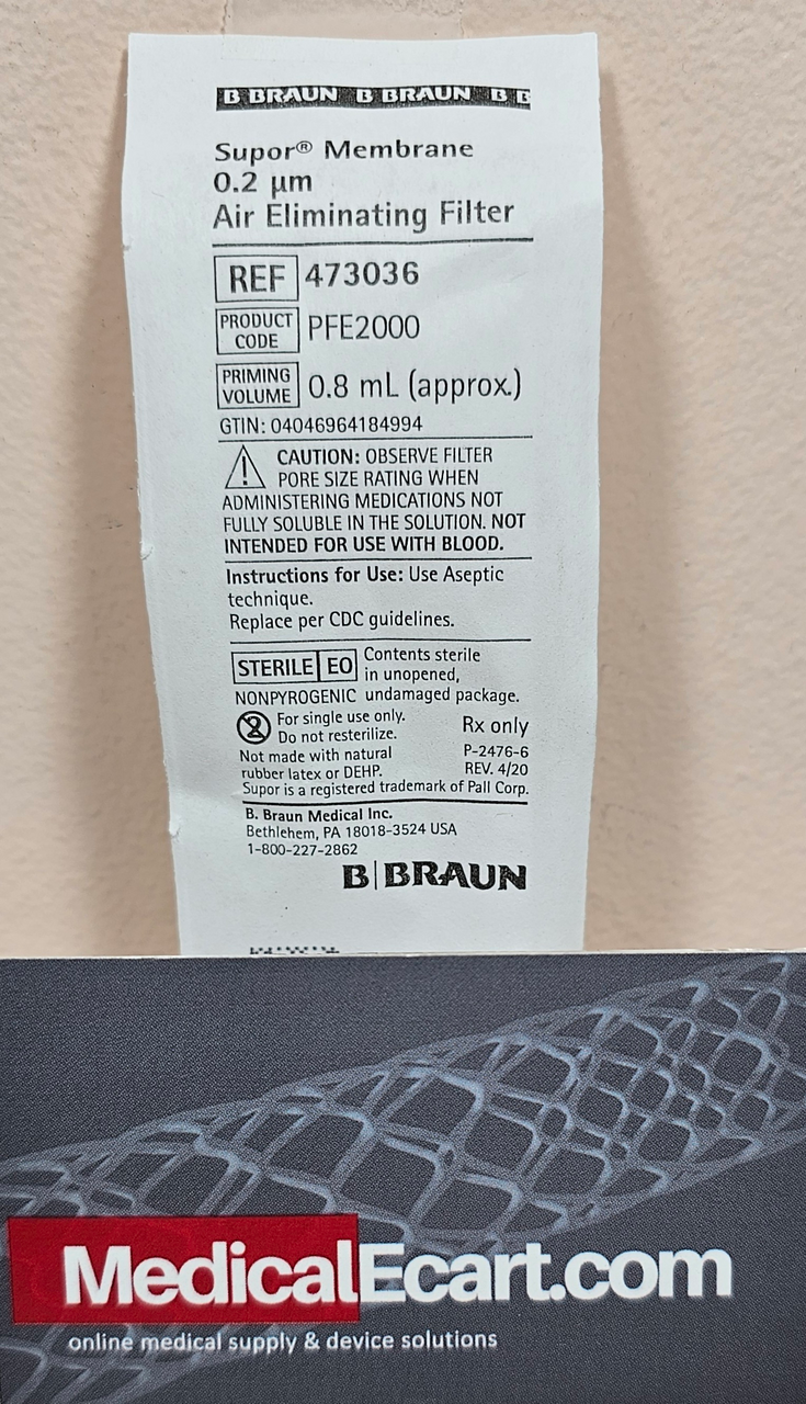 B Braun 473036 Low Volume air-eliminating IV filter