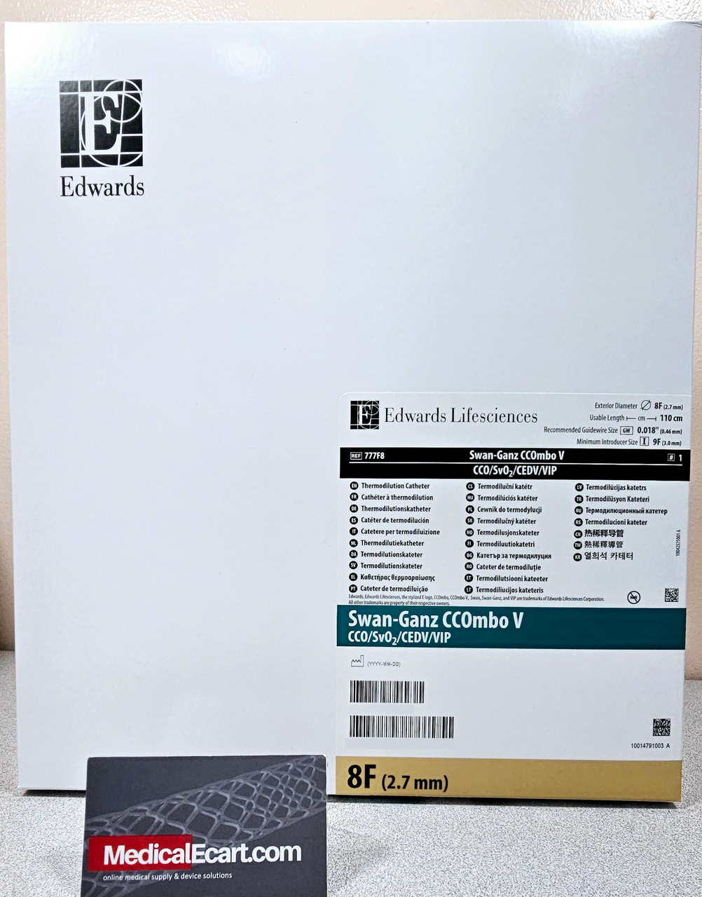 777F8 Edwards Lifesciences Swan-Ganz Thermodilution Pulmonary Artery ...