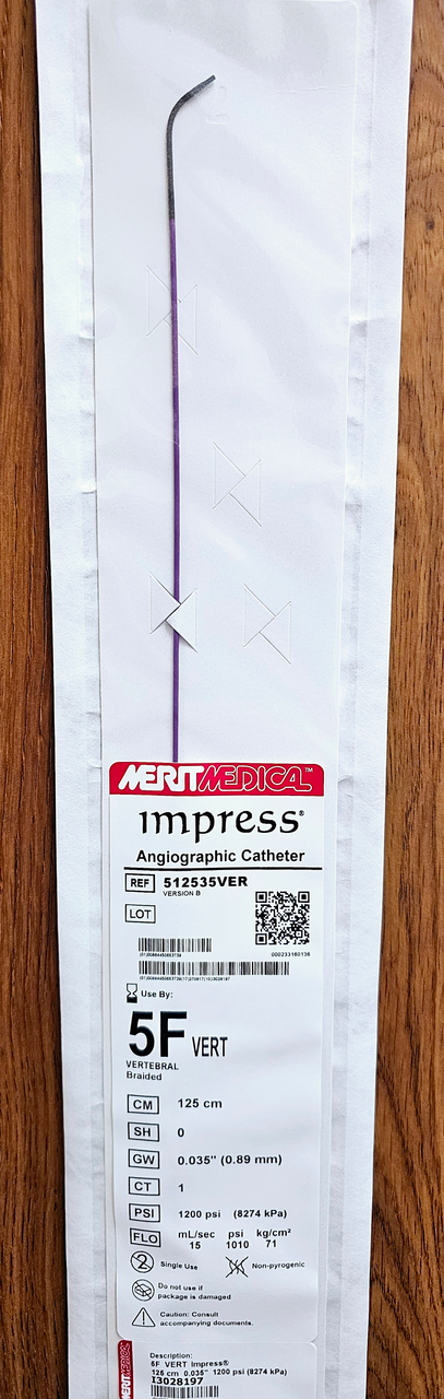 Medical 512535VER Impress ® Diagnostic Peripheral Catheter, VERT