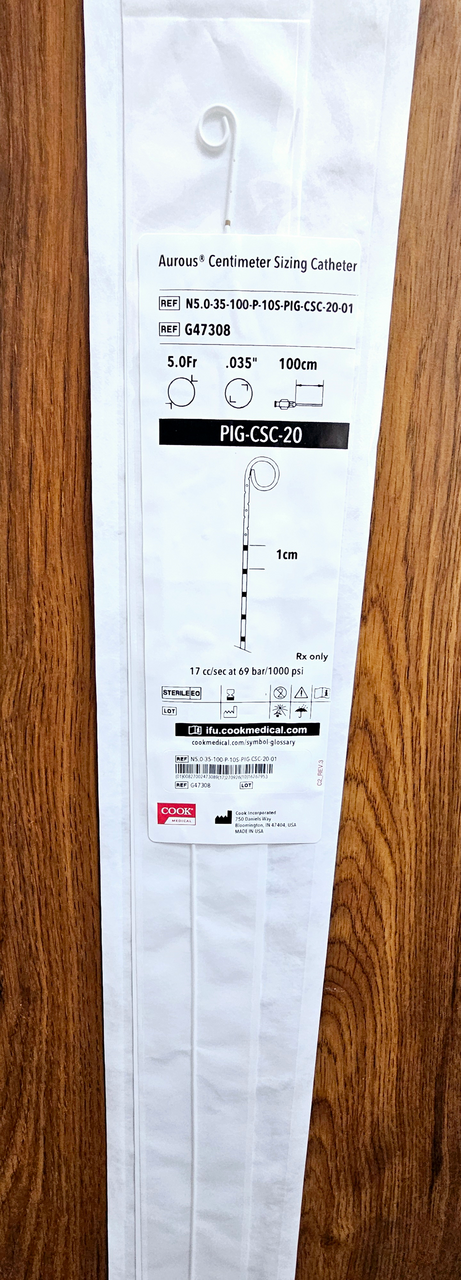 Cook G47308 Aurous™ Centimeter Sizing Catheter—With No Radiopaque Tip ...