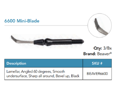 Visitec BEAVER6600 Grindless Beaver® Mini-Blades