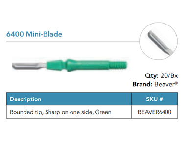 Visitec BEAVER6400 Grindless Beaver® Mini-Blades