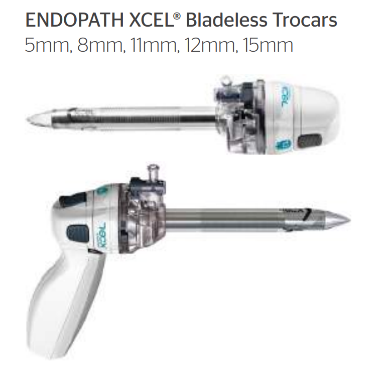 Ethicon B12SRT ENDOPATH XCEL™ Trocars, 12mm diameter Bladeless trocar ...