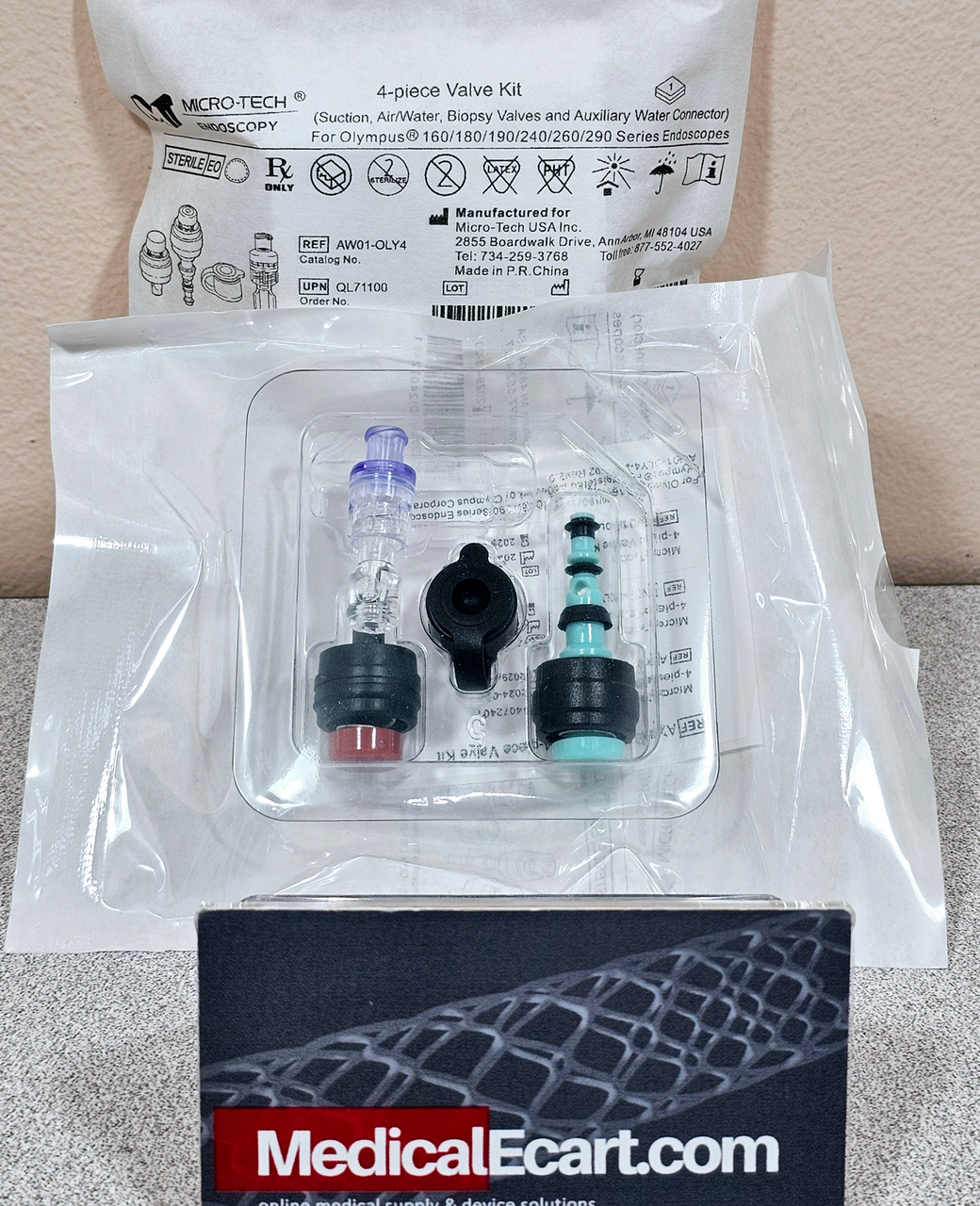 Micro-Tech QL71101 Endoscope Valves Kit, AW01-OLY4