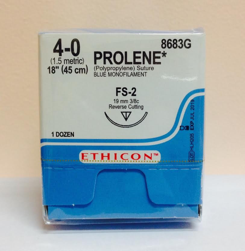Ethicon 8683G PROLENE Suture, Reverse Cutting, FS-2, 18", Size 4-0, 1dz - MedicalEcart