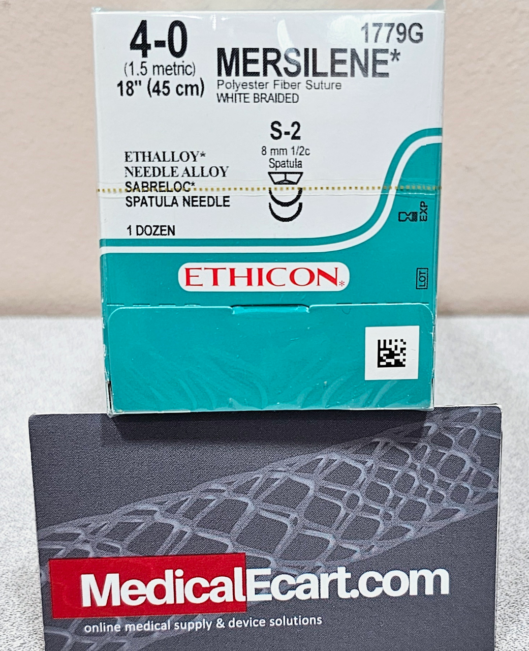 Ethicon 1779G MERSILENE Suture, SABRELOC - Spatula, Non-Absorbable, S-2 ...