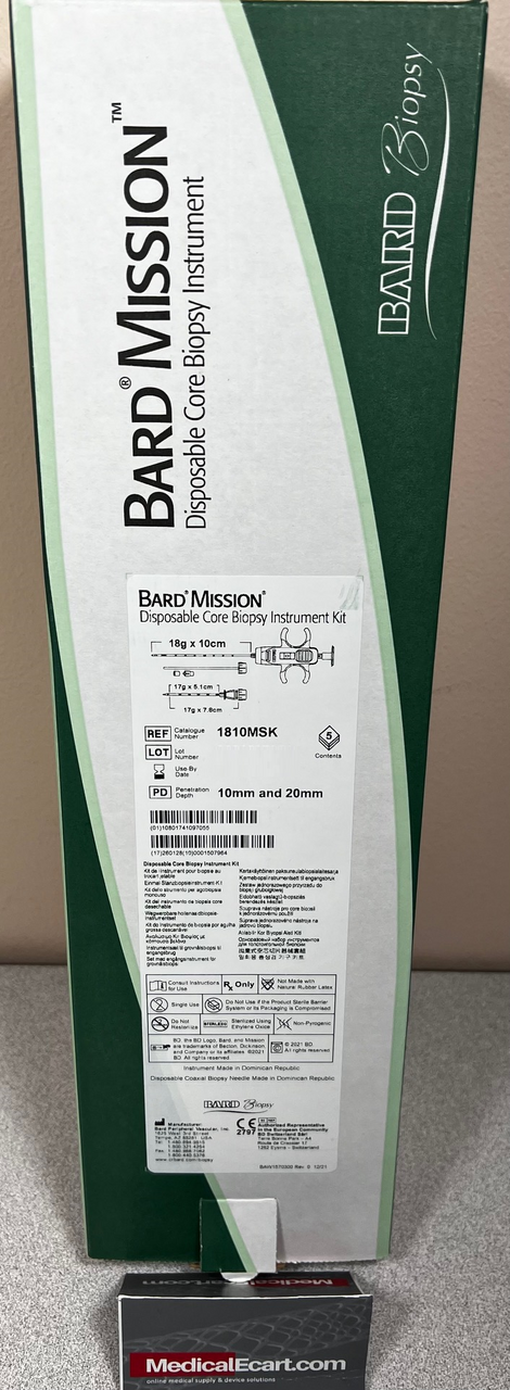 Bard 1810MSK Bard® Mission® Disposable Core Biopsy Instrument Kit 18g x ...