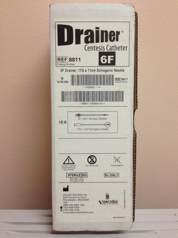 Vascular Solutions 8811 Centesis Catheter 6F.
