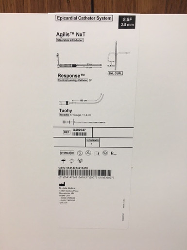 G402047 Epicardial Catheter System, 8.5 F Agilis™ NxT Steerable ...