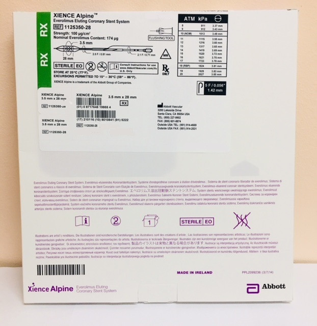 Xience Alpine Everolimus Eluting Coronary Stent System FDA Approves