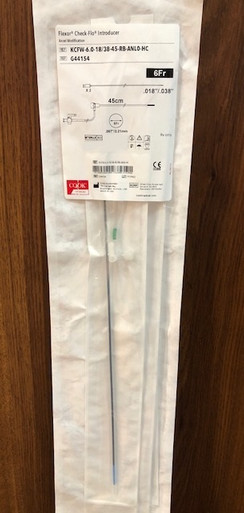 G44154 6Fr 45cm Flexor Check-Flo Introducers Ansel Modification Guiding ...