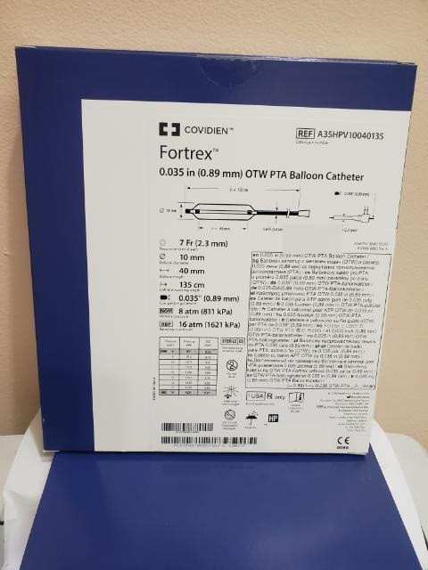 Medtronic Fortrex 0.035 in(0.89mm) OTW PTA Catheter, 7Fr x 40mm x 135cm ...
