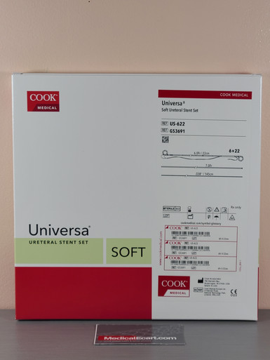 COOK G53691, Ureteral Stent Set Universa®, Double Pigtail, 6 Fr. 22 cm ...