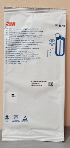 3M Electrosurgical Grounding Pads for Adult, Split, Cord - 1179