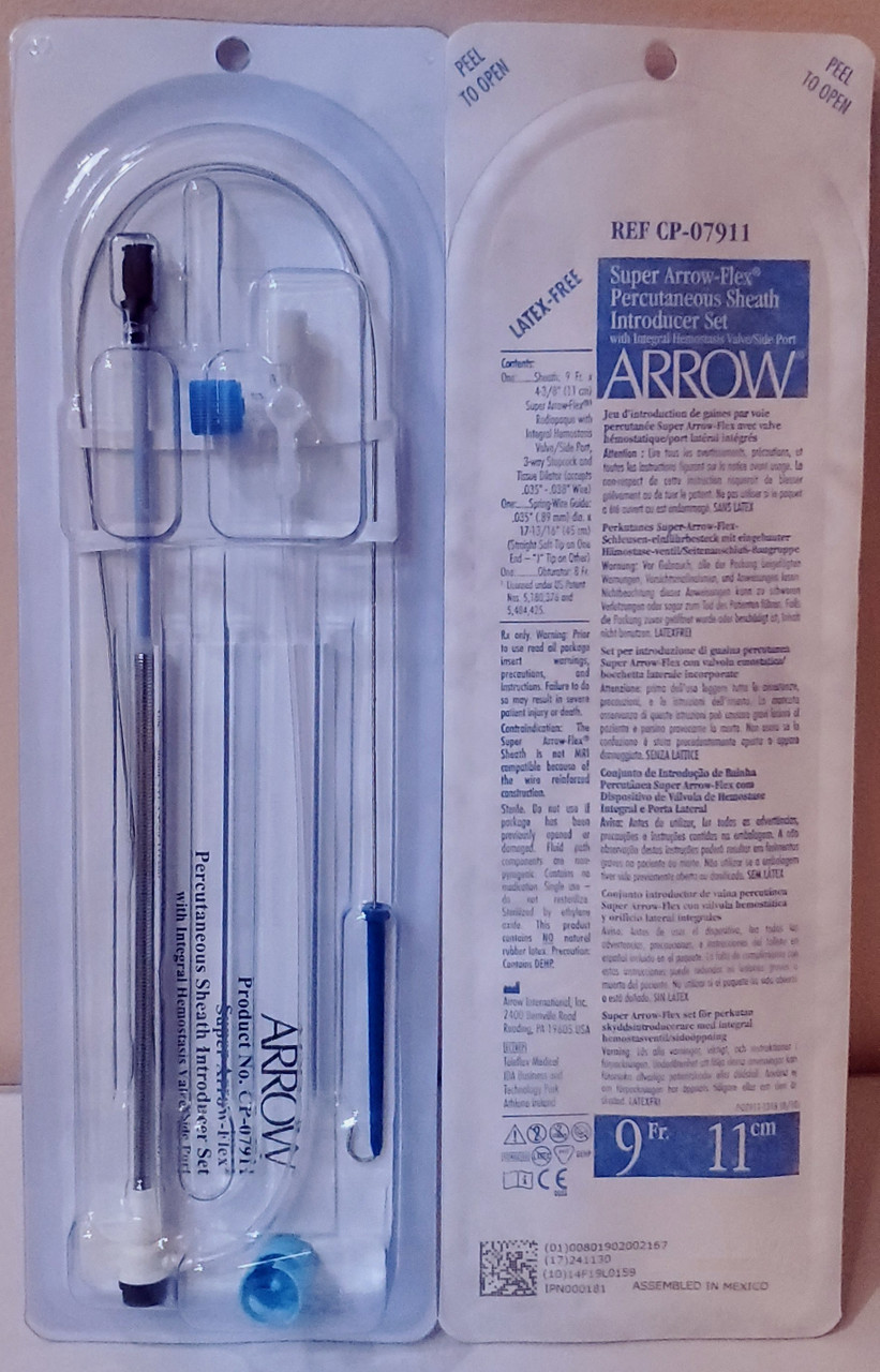 Arrow, CP-07911, Super Arrow-Flex, Sheath Introducer Set, with Wire ...