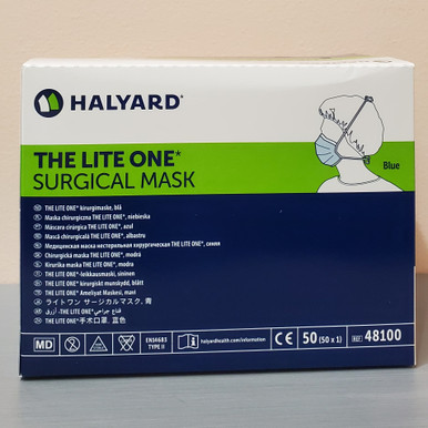 48100 Surgical Mask, Pleated, Tie Closure ,One Size Fits Most, Blue ...