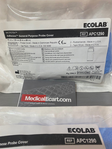 Ecolab APC1290 Adhesion™ General Purpose Probe Cover with Gel, Size 15 ...