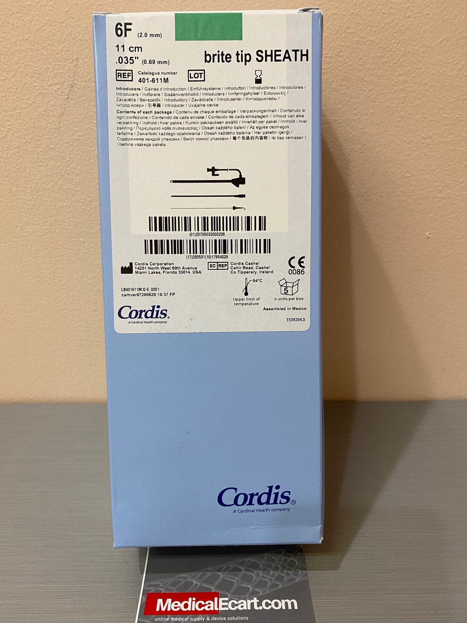 Cordis, 401-611M, BRITE TIP, Catheter Sheath Introducer, 401611M, 0 ...