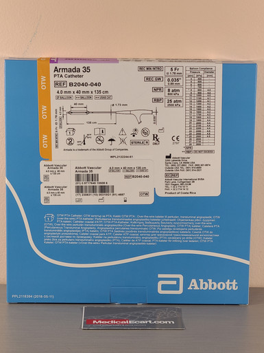 Abbott B2040-040 Armada™ 35 Percutaneous Transluminal Angioplasty (PTA ...