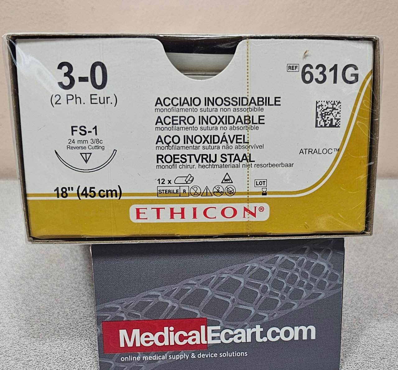 Ethicon 631G Surgical Stainless Steel Suture